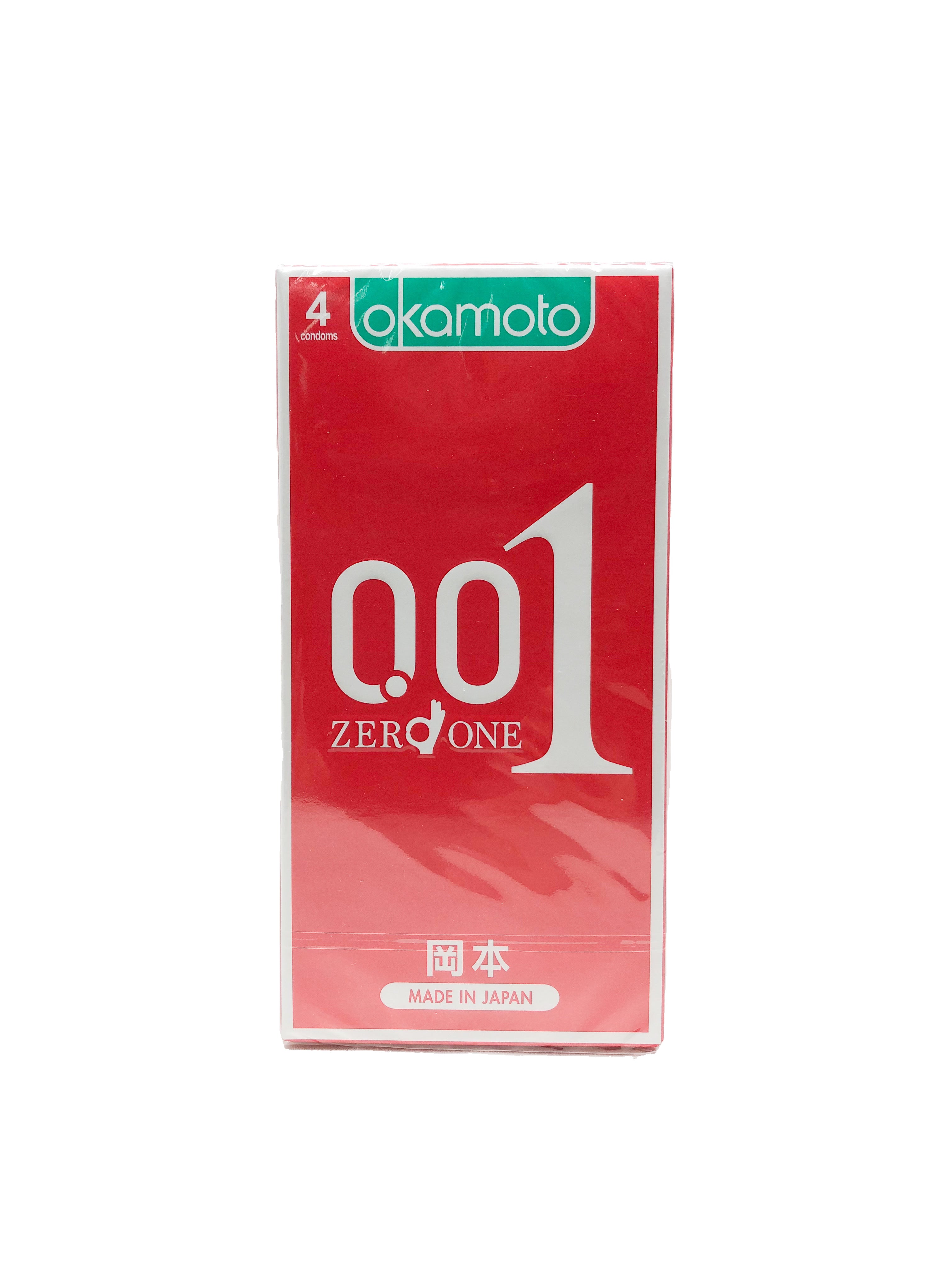 Okamoto Zero One 0.01 Hydro Polyurethane Condoms 4 pieces Made in Japa
